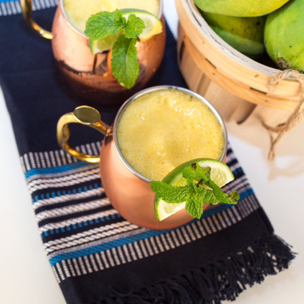 Mango Moscow Mule Recipe with Fresh Mangoes - April Golightly