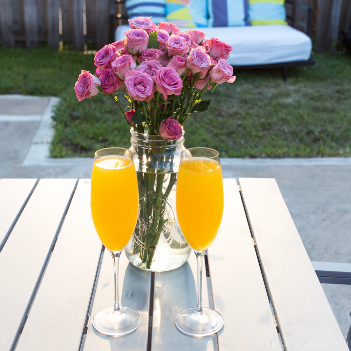 Mango Lemonade Mimosa - April Golightly