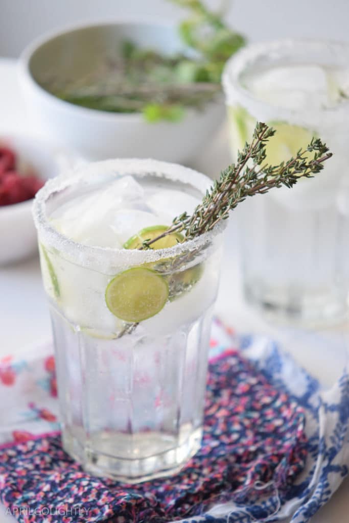Frosted White Wine Lime Spritzer - April Golightly