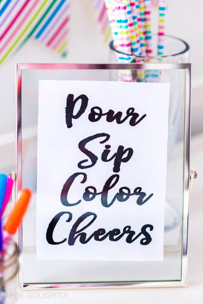 Adult Coloring Party with Printable - April Golightly