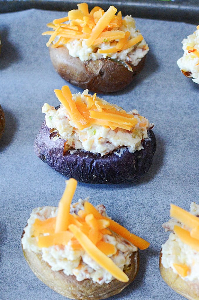Stuffed Mini Baked Potatoes - April Golightly
