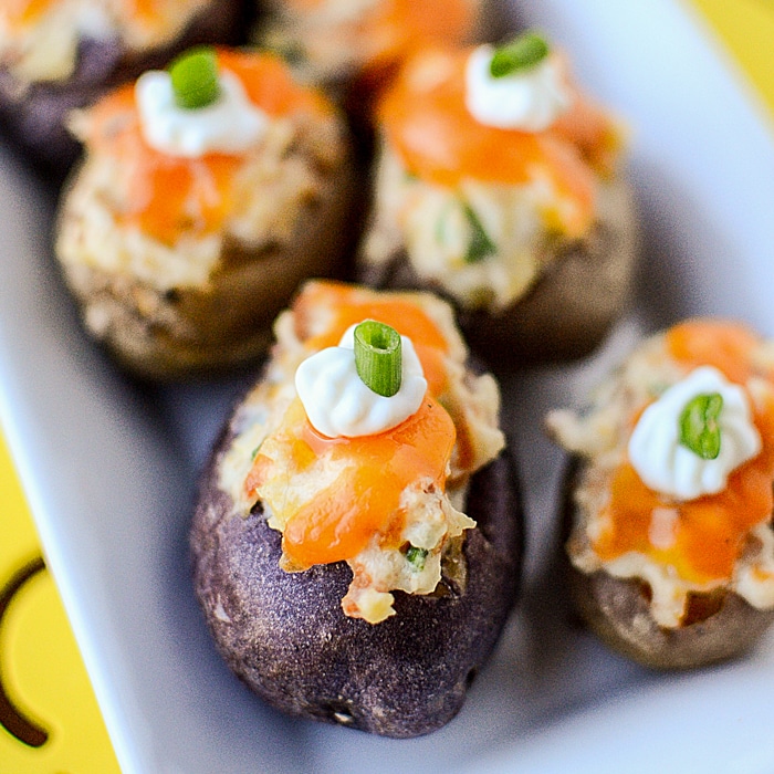 Stuffed Mini Baked Potatoes - April Golightly