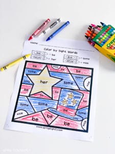 President's Day Coloring Pages - FREE Sight Words Printable for Kids