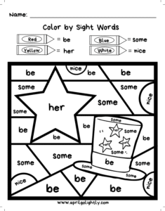 President's Day Coloring Pages - FREE Sight Words Printable for Kids
