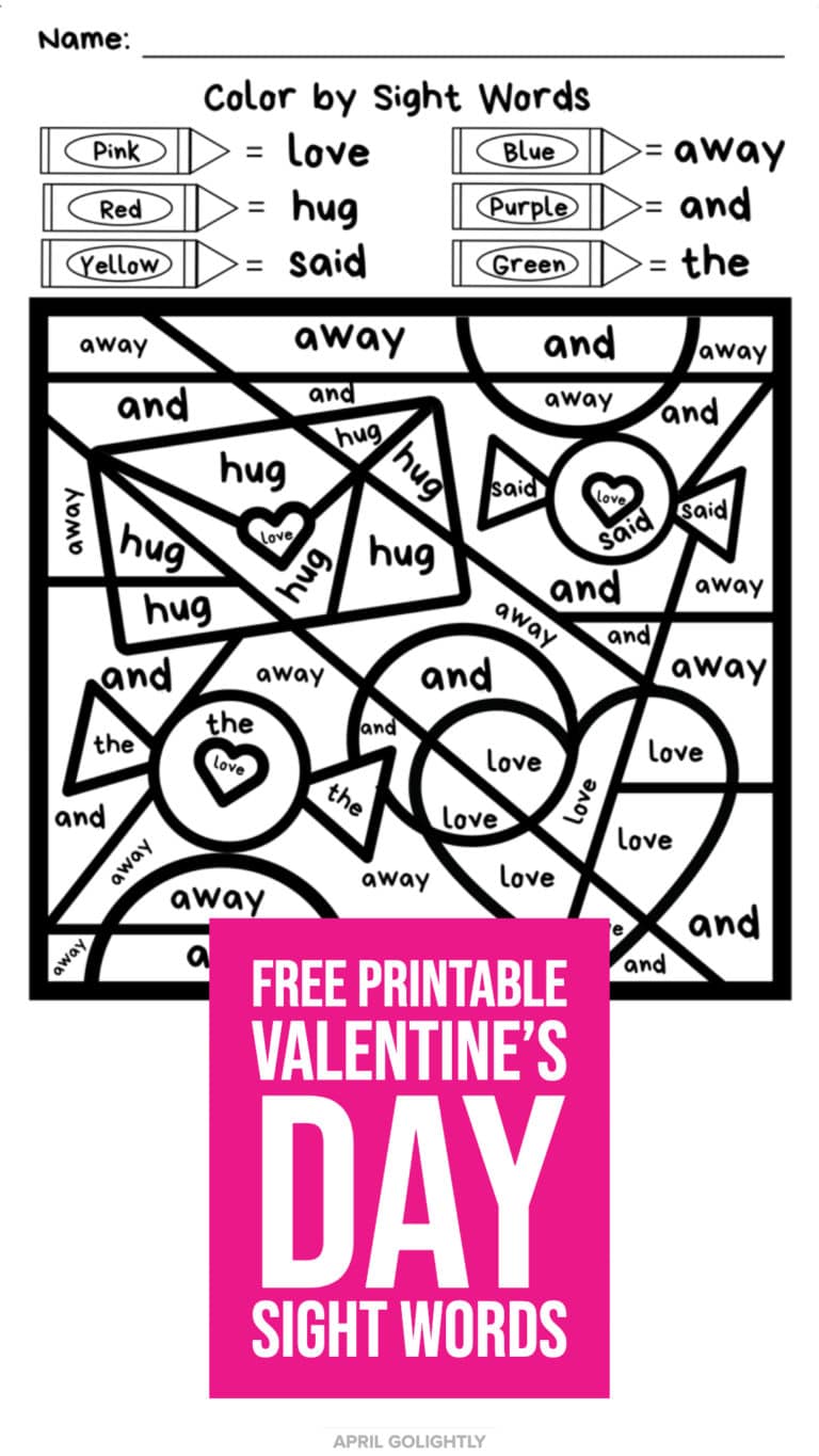 Valentine's Day Coloring Pages - FREE Printable - April Golightly