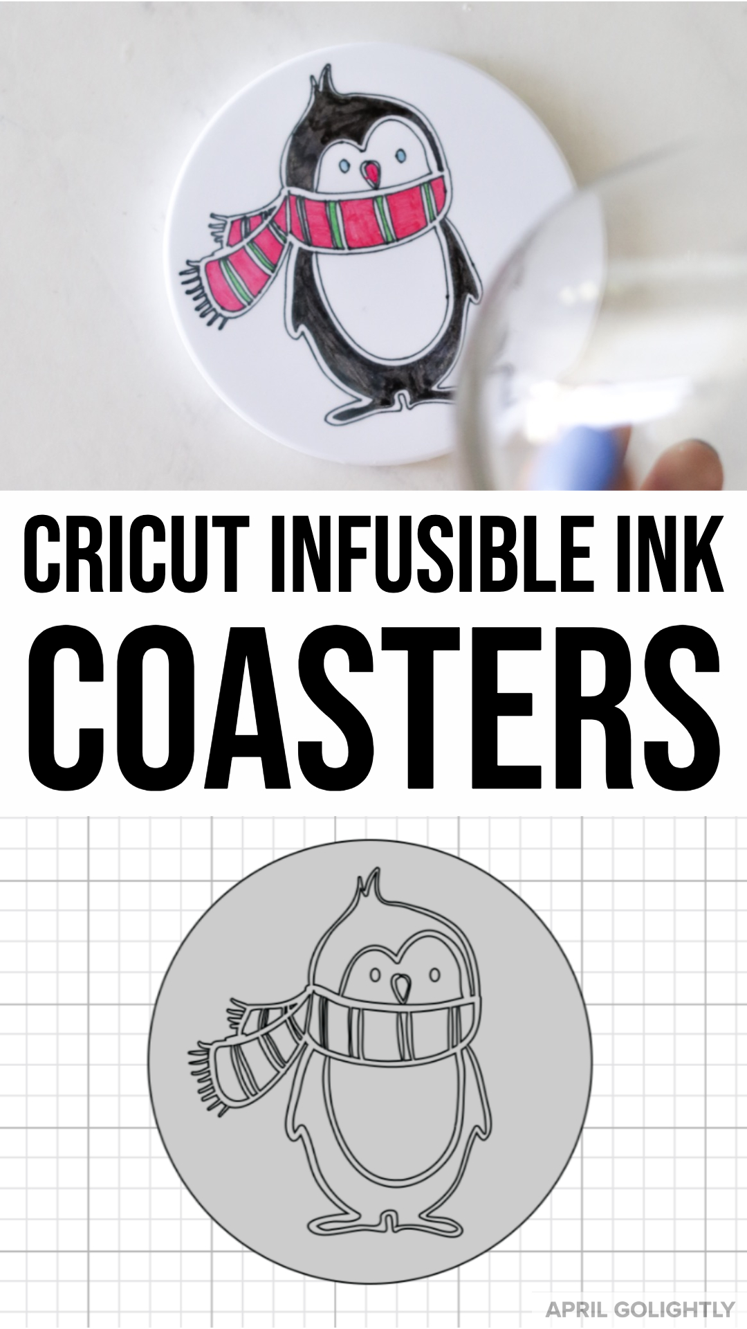 Cricut Infusible Ink Coasters with Infusible Ink Pens - April Golightly