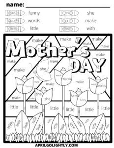 Mother's Day Coloring Sheets - FREE Printable