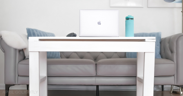 DIY Couch Desk Tutorial & Plans - April Golightly