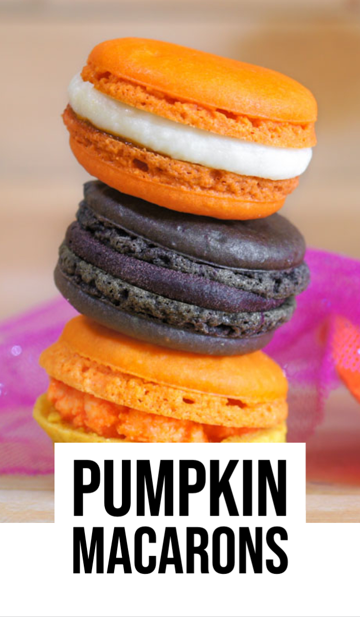 Pumpkin Macarons Recipe with Pumpkin Buttercream Filling #PumpkinWeek - April Golightly